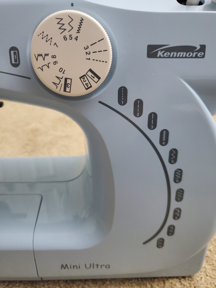 Vintage Kenmore Mini Ultra Sewing Machine Model 385-11206300 Baby Blue ...