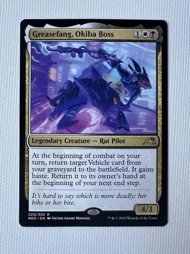 MTG Greasefang, Okiba Boss Kamigawa: Neon Dynasty 220/302 Regular Rare ...