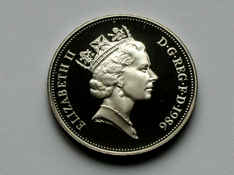 1986 UK (British) 10 Pence Queen Elizabeth II Proof Coin - MS++ UNC ...
