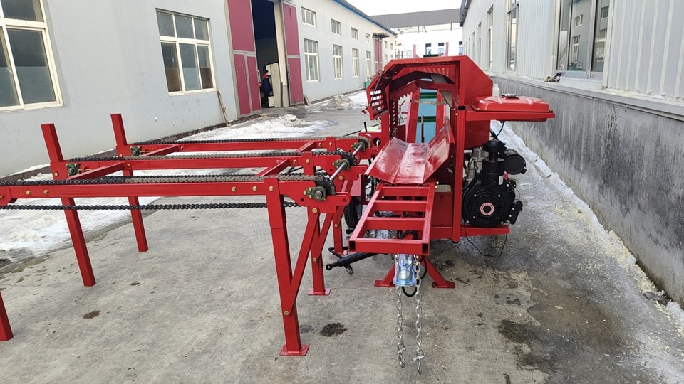 40T Firewood Processor 27HP Hydraulically Log Splitter 118" Conveyor ...