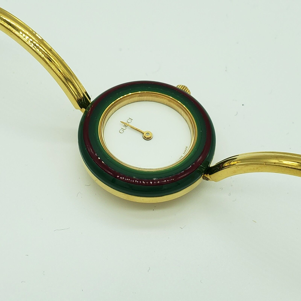 Gucci Change Bezel 12 Colors White&Gold Women's Watch Plating Quartz ...