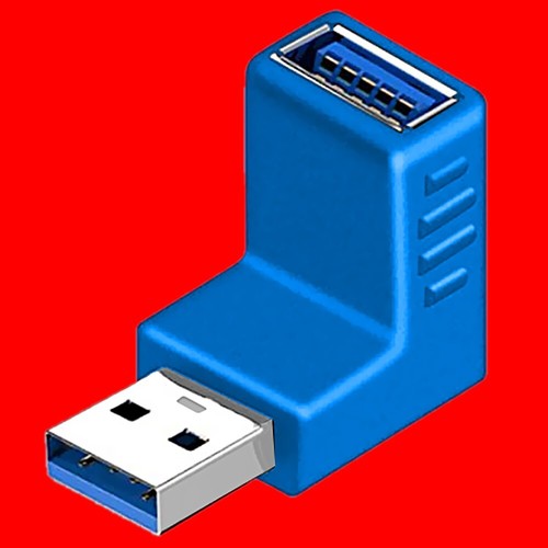 Durable USB 3.0 Male to Female Port Saver 90 Degree Right Angle Adapter ...