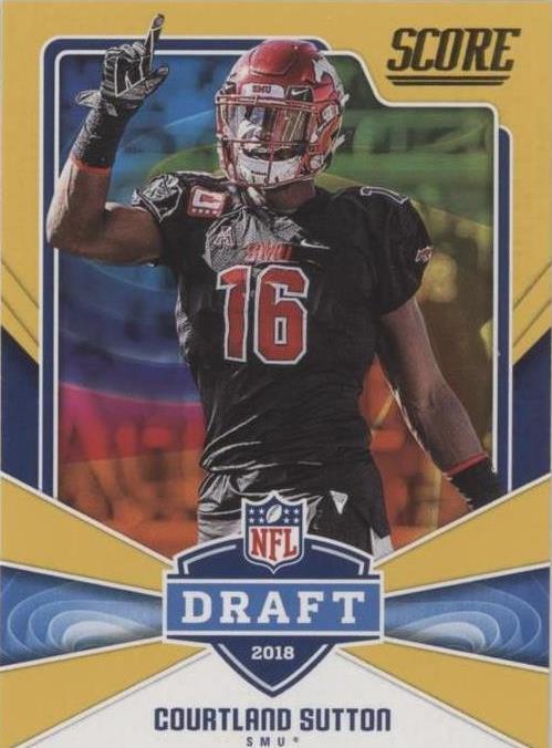 2018 Score - Nfl Draft Courtland Sutton #22 Gold (RC) for sale online ...