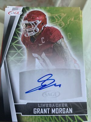 GRANT MORGAN 2022 Sage Football High Silver Autograph AUTO Arkansas Star QTY | eBay