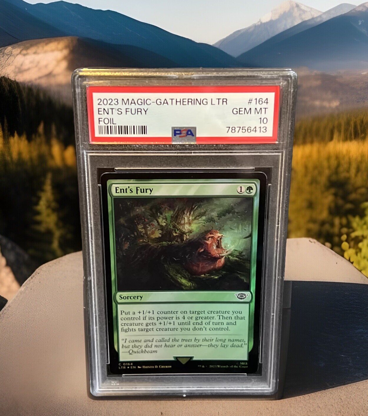 MTG FOIL Ent's Fury #164 - PSA 10 - LOTR: Tales Of Middle-Earth - POP 1 ...