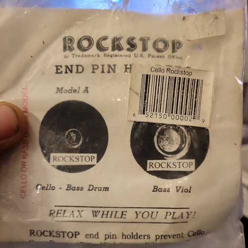 Vintage Rockstop End Pin Holder Stop for Cello and Brass Drum w manual ...