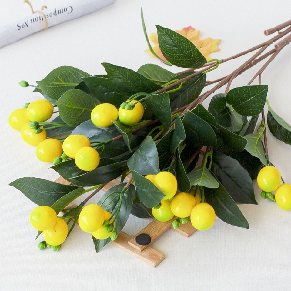 Handcrafted Artificial Lemon Tree Branch Lifelike Design for Visual ...