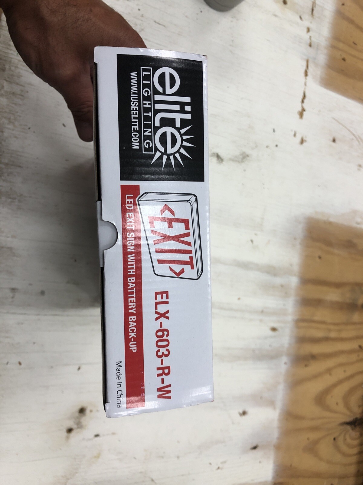 Elite Lighting ELX-603-R-W Exit Sign With Emergency Circuit Damp ...