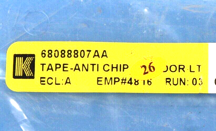 Dodge Durango 2011-2022 Mopar, (One) Anti-Chip Film Part# 68088807AA | eBay