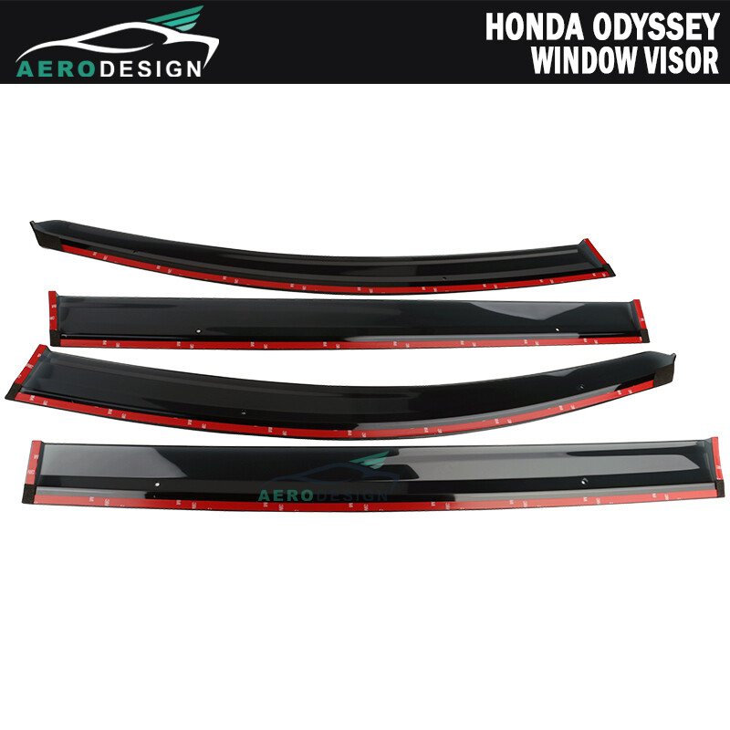 Fits 11-17 Honda Odyssey Window Visor Rain Guard Shade w/ Chrome Trim ...