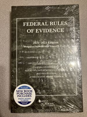 Federal Rules of Evidence, with Faigman Evidence Map, 2022-2023 Edition ...
