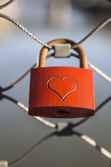 Lovely Padlock Red Heart Lock Love Print Home Decor Wall Art choose ...