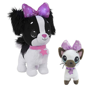 Wish Me Pets Bundle - Light Up LED Stuffed Animals - Black Cavalier ...
