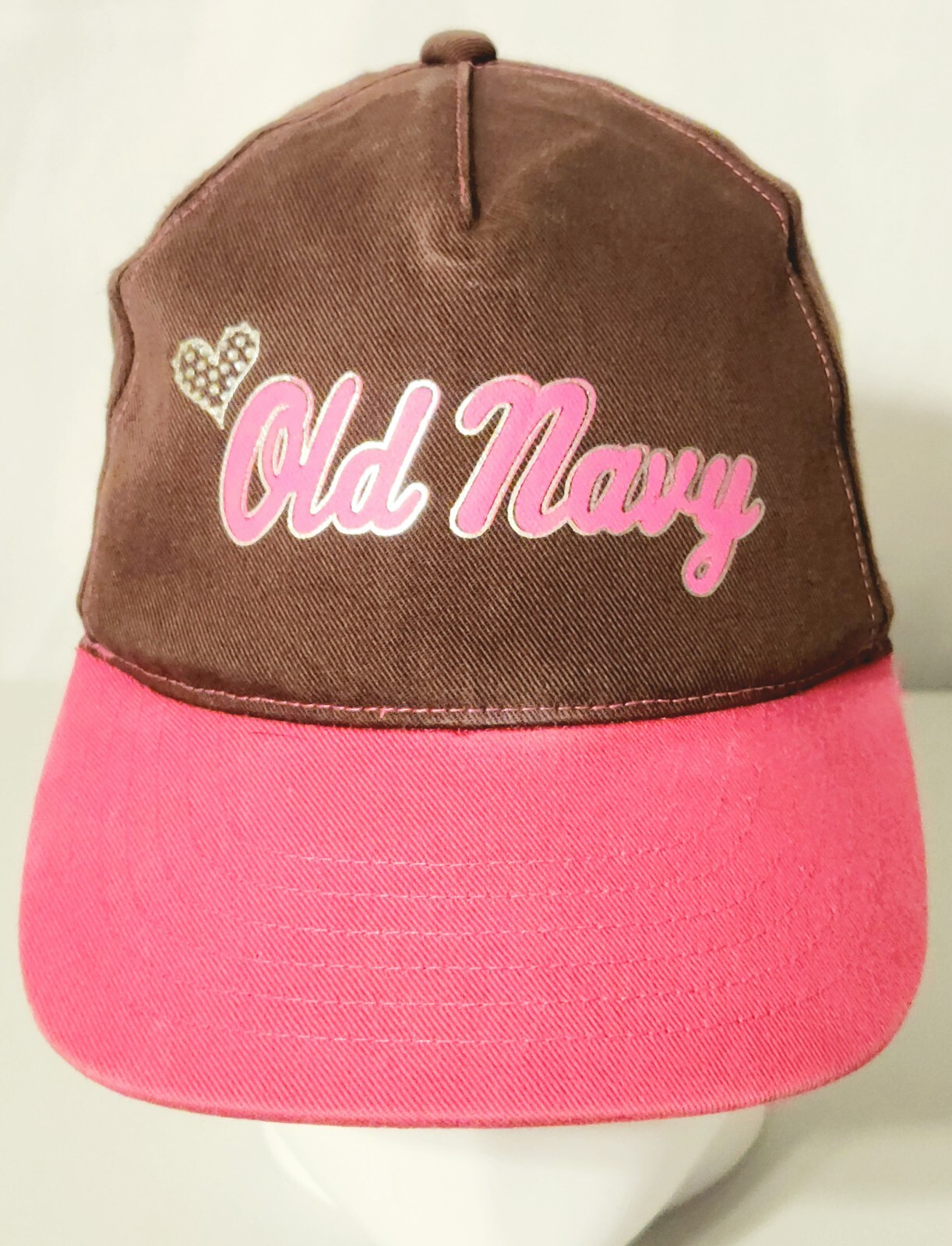 Womens/Girls Old Navy Hat Brown & Pink Baseball Cap Adjustable One Size ...