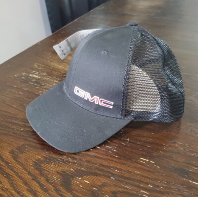 GMC GM Authentic Dealer Black and Red Mesh Snapback Hat Cap Adjustable ...