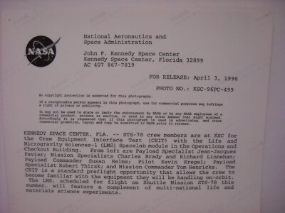 Nasa Press Releases