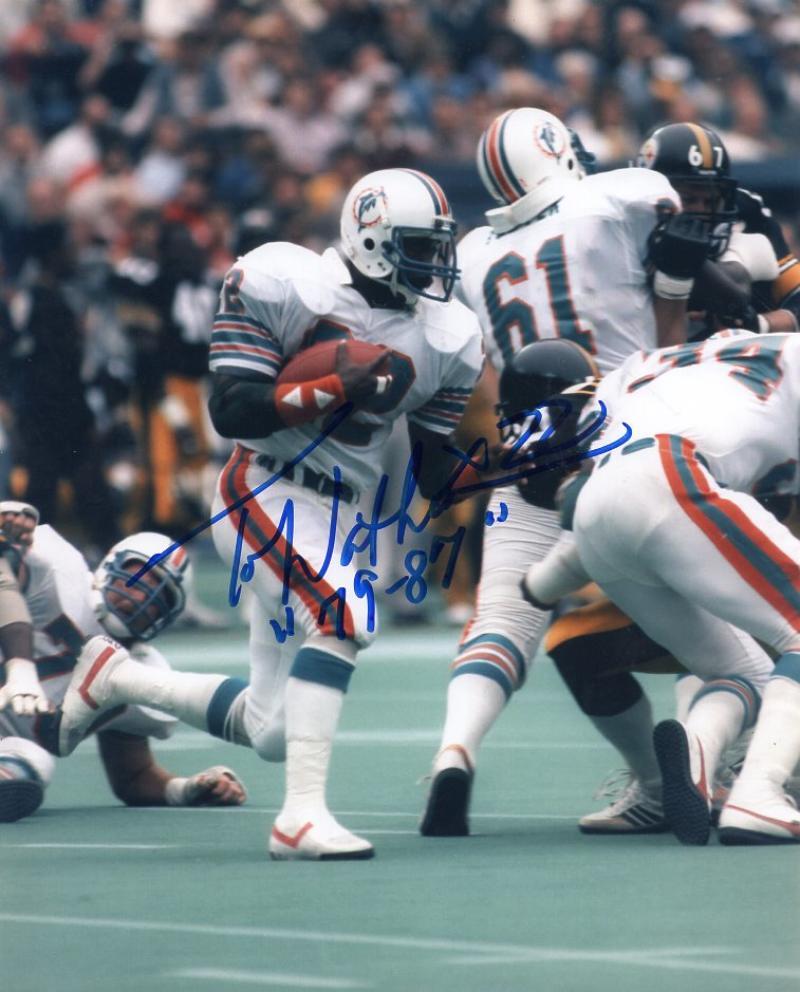 TONY NATHAN MIAMI DOLPHINS SIGNED AUTOGRAPHED 8X10 PHOTO W/COA | eBay