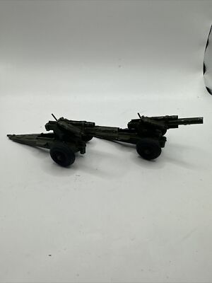 2 VINTAGE TOOTSIE TOY SPRING LOADED DIE-CAST MILITARY CANNON | eBay