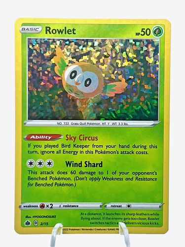 Rowlet 2/15- McDonald's Promo 2022 Confetti Holo Pokemon Card TCG NM | eBay