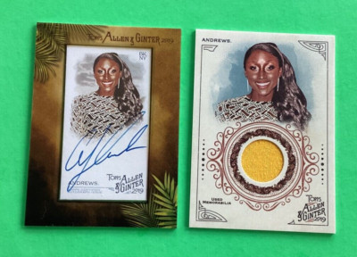 2019 TOPPS Allen & Ginter . FRAMED Relic & AUTOGRAPH . A J ANDREWS ...