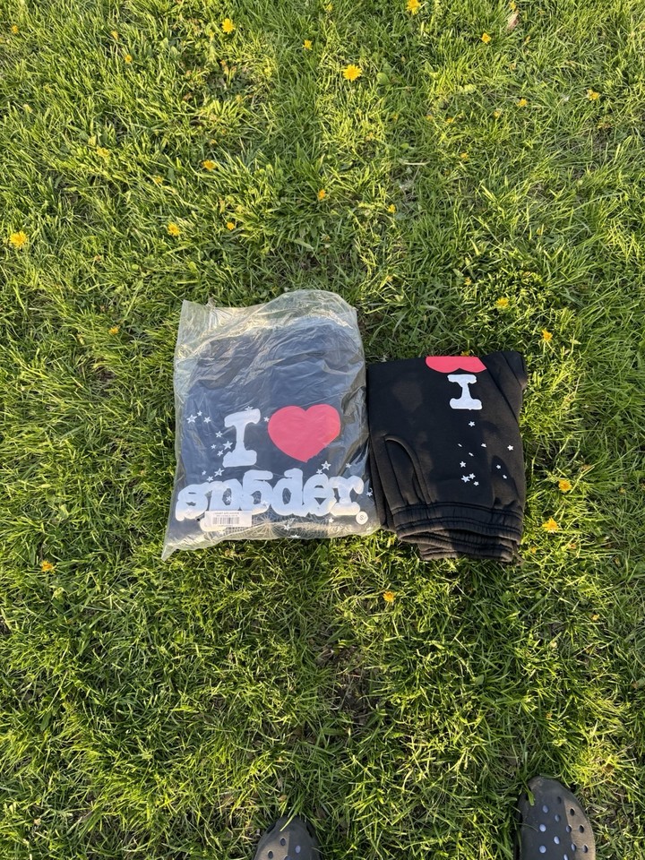 SP5DER SOUVENIR “I ️ SP5DER” HOODIE &. PANTS SET - SIZE SMALL | eBay
