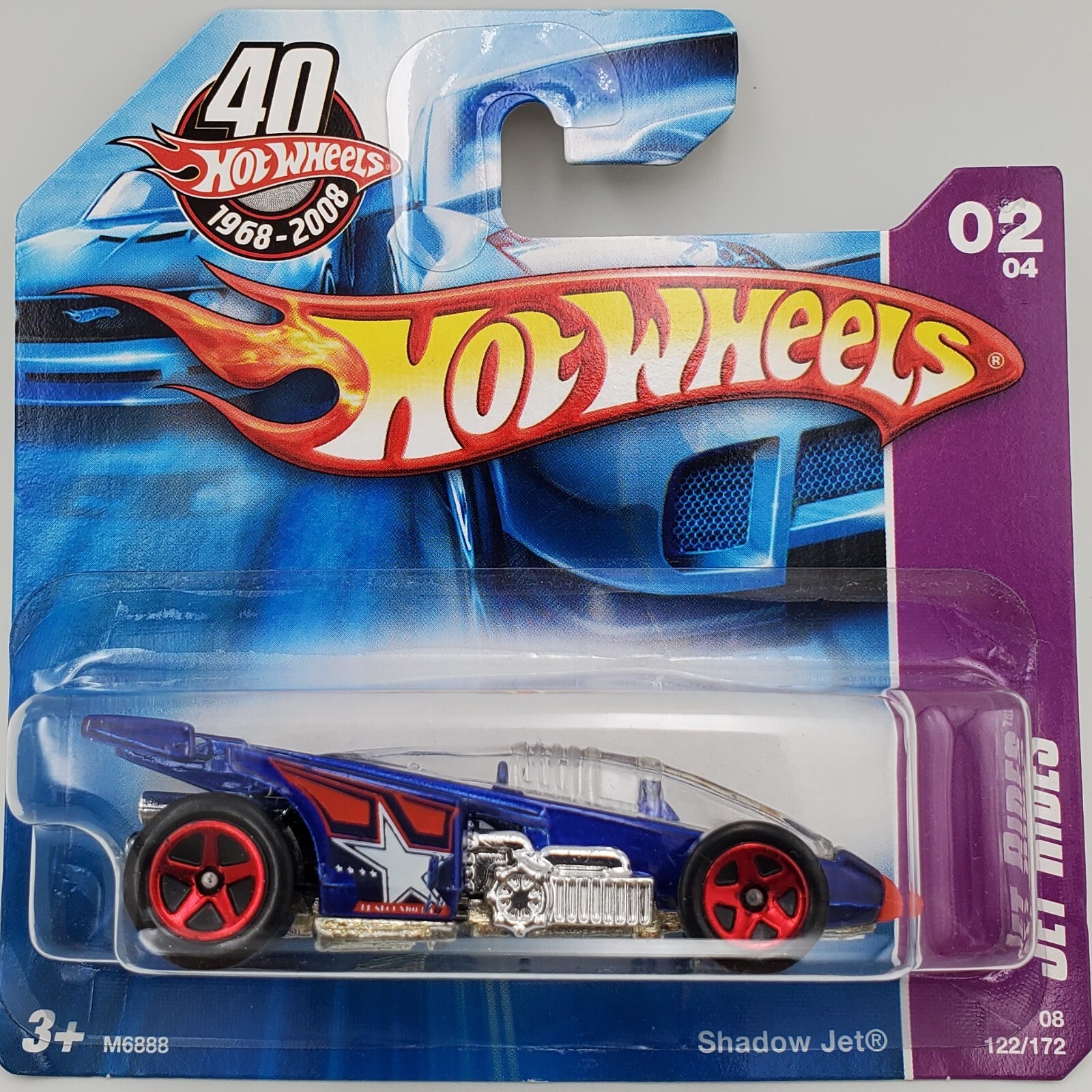 SHADOW JET Blue 2008 Hot Wheels #122 Jet Rides Short Card Mattel | eBay