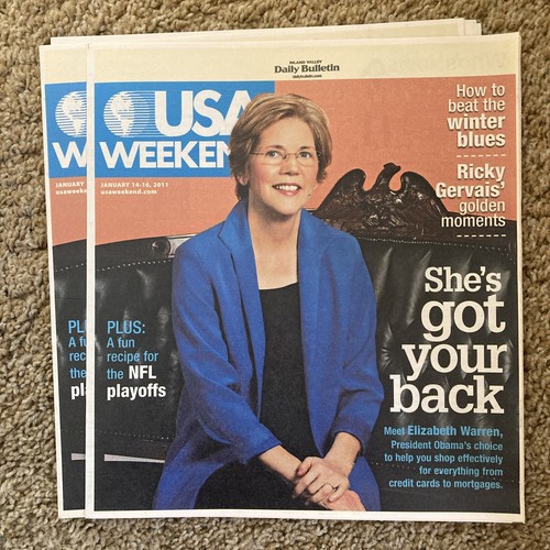 USA Weekend magazine, January 14–16, 2011, cover: Elizabeth Warren | eBay