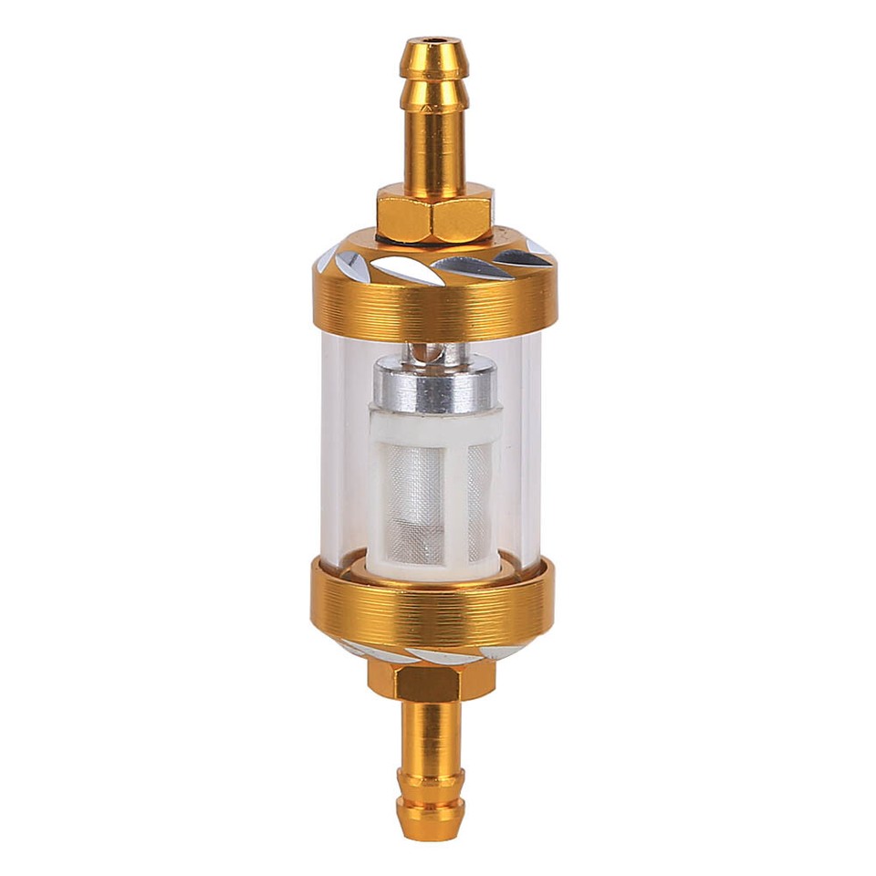 4XGold Universal 8mm 5/16" Inline Reusable Motorcycle Fuel Filter Gas ...