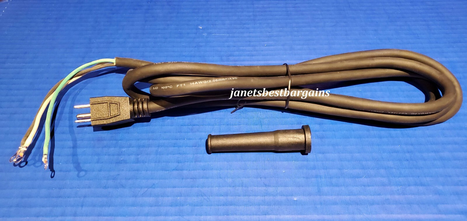 Replacement Power Tool Cord 9 Ft 14/3 14 Gauge 3 Wire 300 Volt w/ Boot ...