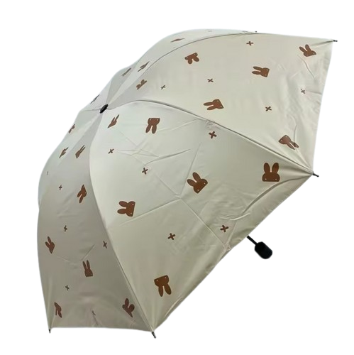 New Miffy Rabbit Khaki Folding Umbrella Sun Rain UV Water Repellent ...