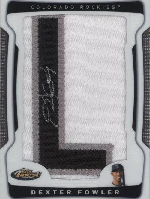 2009 Topps Finest - Autograph Letter Patch Dexter Fowler #163 Letter L ...