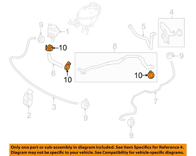MERCEDES OEM 10-16 E350 Radiator-Overflow Reservoir Tank Hose Clamp ...