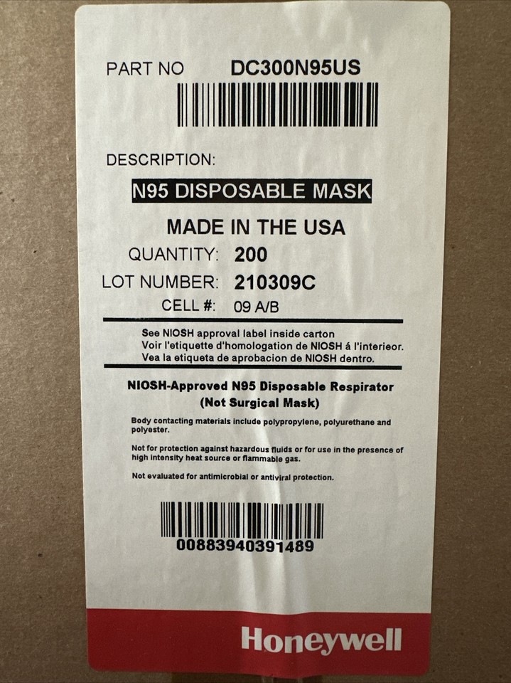 Honeywell N95 Disposable Mask | eBay
