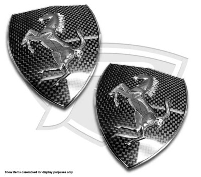 Ferrari 458 Carbon Fiber Fender Shields Kit (Sold with 2 Cavallino PN ...