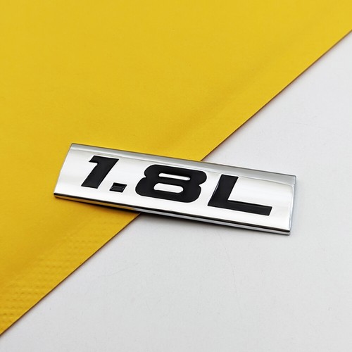 2x Chrome Black Metal Fender Trunk 1.8L Emblem V6 V8 Engine Logo 3D ...