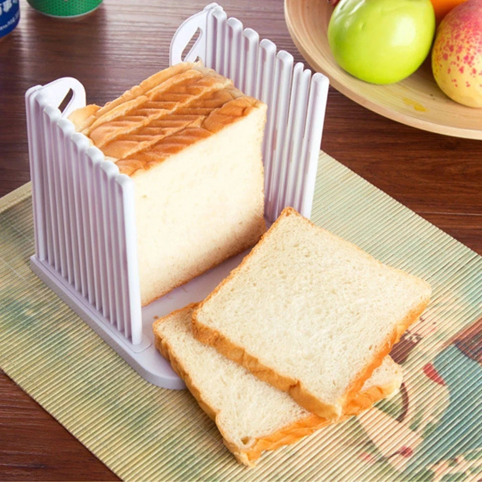 Bread Loaf Slicer Guide Kitchen Fold-able Adjustable Slicing Cutter ...