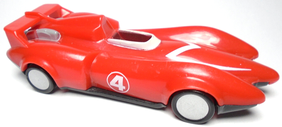 WBEI SPEED RACER MACH 4 RED 4" MCDONALD'S PLASTIC TOY RACE CAR WITH ...