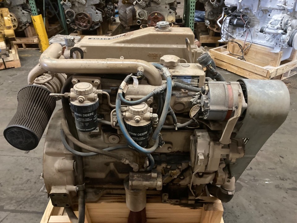 GOVERNMENT SURPLUS JOHN DEERE 4045 4045TFM75 MARINE DIESEL ENGINE | eBay