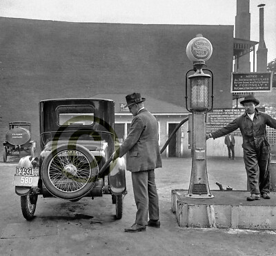 "Gas Station Washington DC © 1920" Reprint from its original Scan 8X11 ...