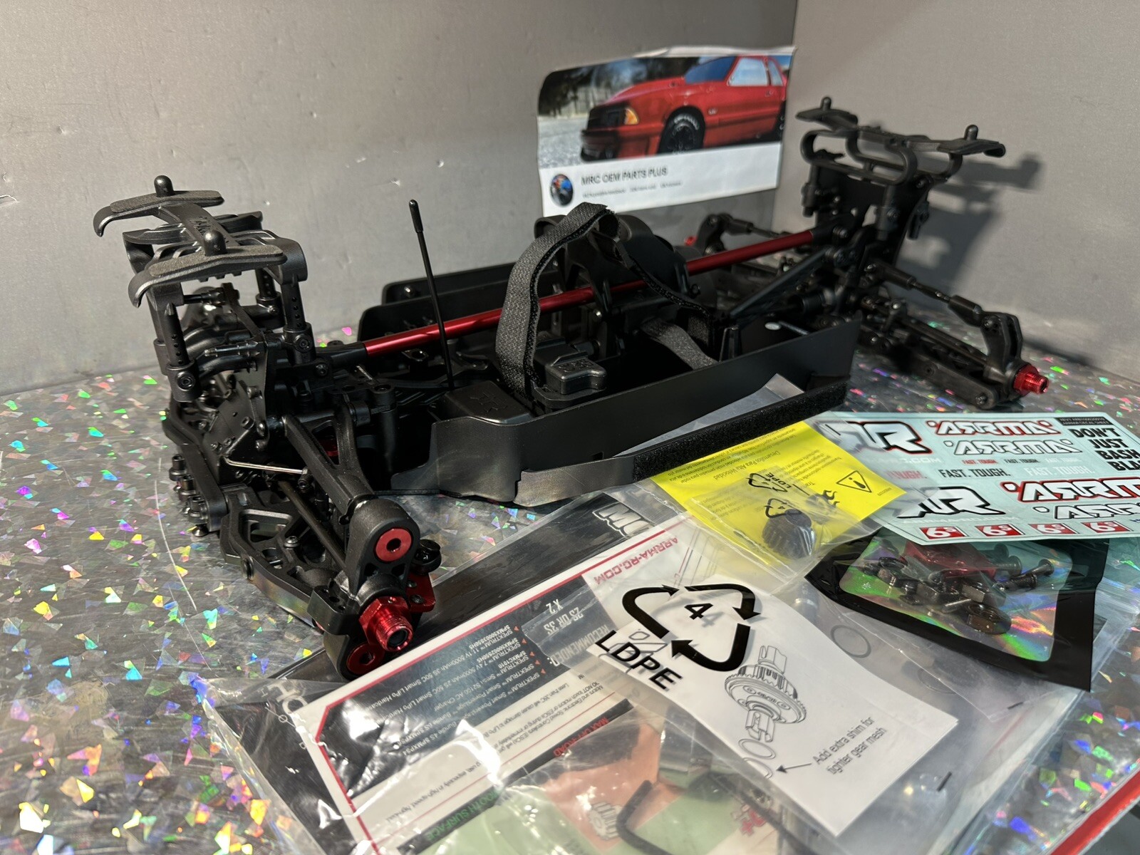 Arrma MOJAVE BLX 6s 1/8 Scale 4WD Desert Truck ROLLER Slider Chassis ...