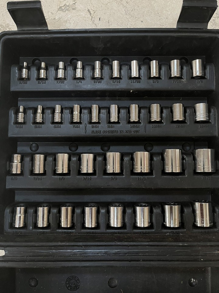 Craftsman 54 Pc SAE/Metric Socket Set w/ Case 3/8” & 1/4” Drive USA 🇺🇸 ...
