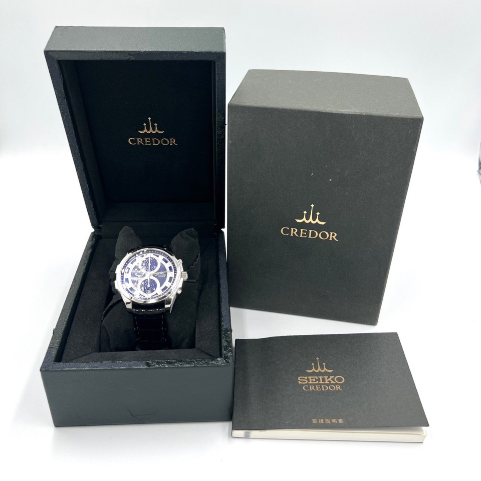 Seiko Credor Signo Automatic Blue Dial Steel Men's 41mm - GCBK979/6S37 ...