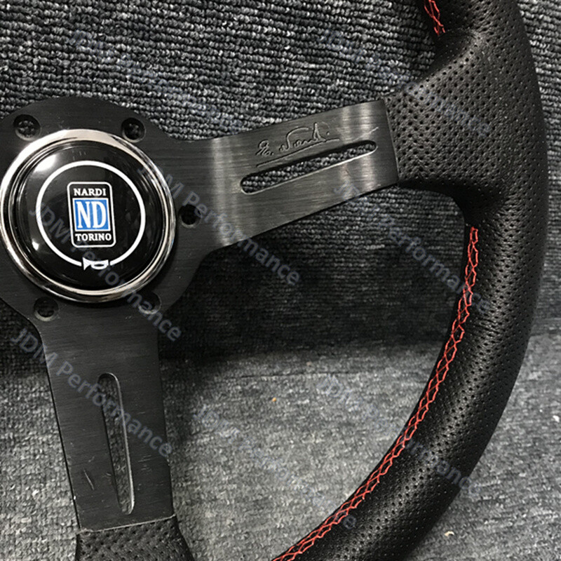 ND 14 inch Leather Racing Steering Wheel Drift Sport Steering Wheels | eBay