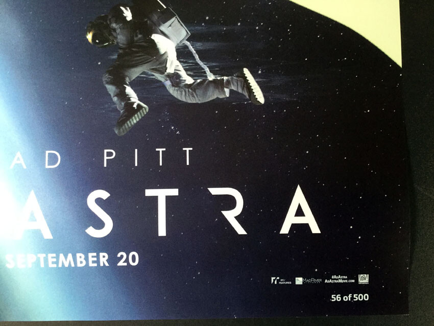 Ad Astra IMAX Regal Brad Pitt Poster 13" X 19" Number 56 of 500 | eBay UK