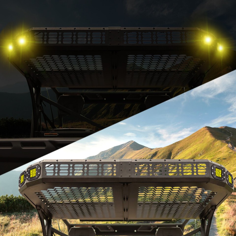 2x Flush Mount LED Pods Flood Spot Work Light Bar Offroad Backup Pickup ...