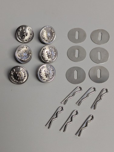 Waterbury Co Police Dress Uniform Buttons P Silver Tone Lot of 6 Round ...