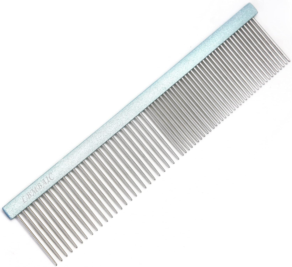 Metal Dog Grooming Comb for Shedding Tangles,Knots,Mats.Dog Combs with ...