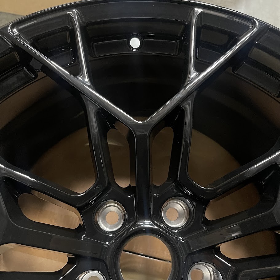 19x8.5/20x11 Rep Corvette ZR1 Style Fit C8 5x120 38/48 Black Wheels ...