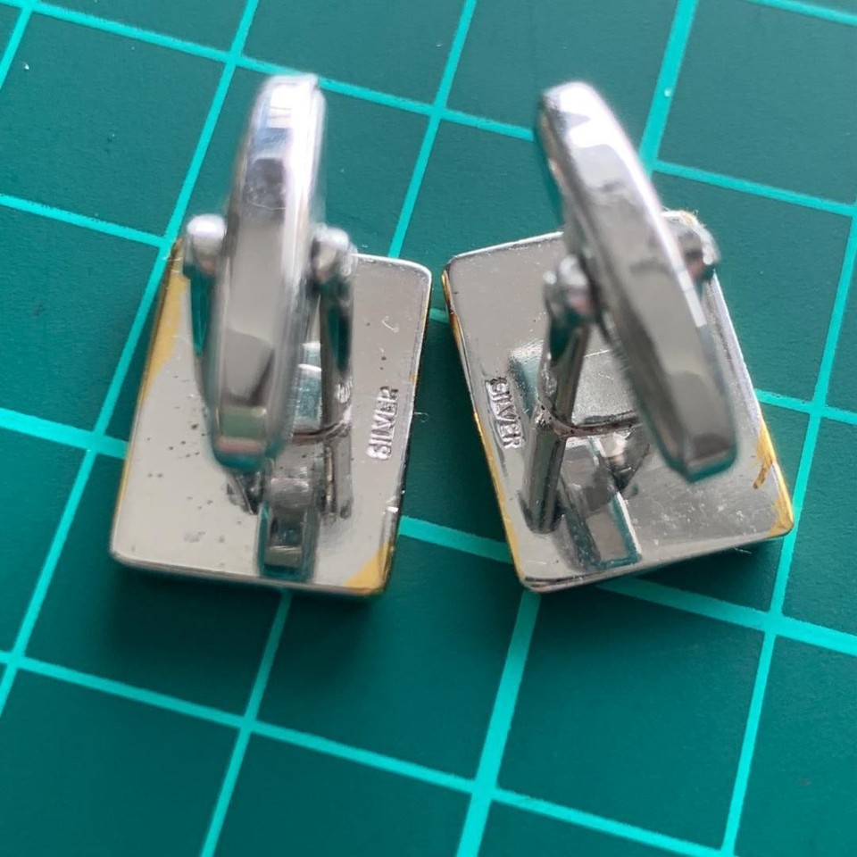 Mario Valentino Cufflink Set! Mario Valentino silver engraving | eBay UK