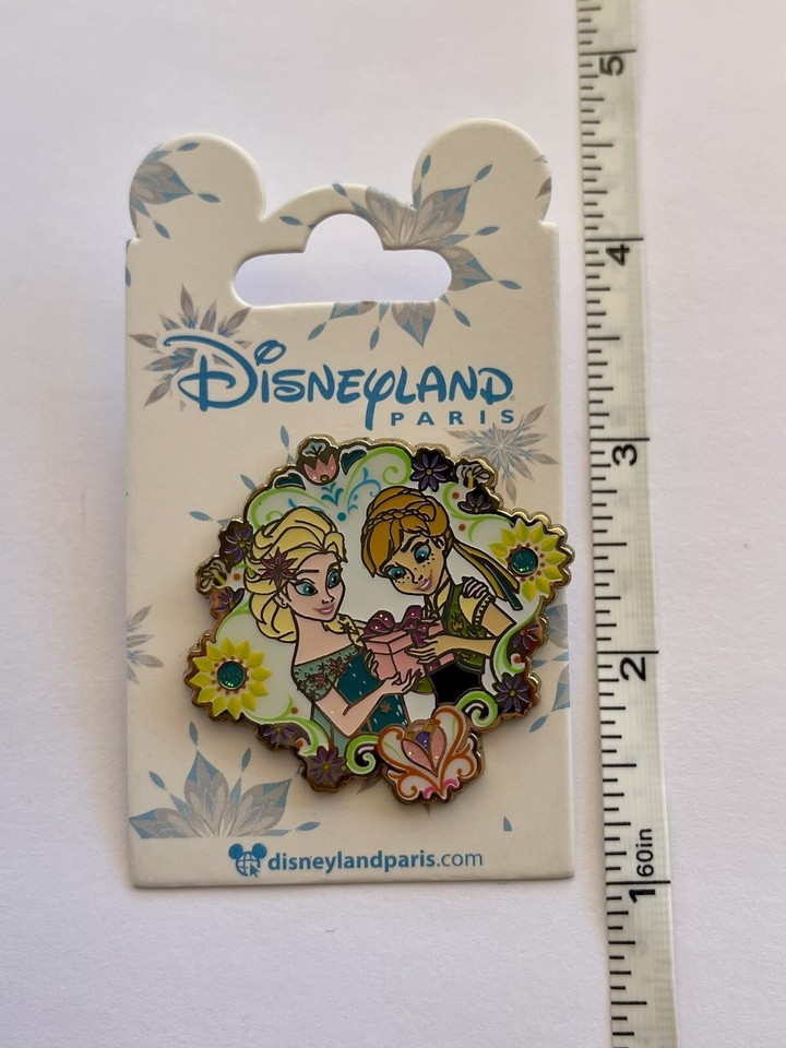 Disneyland Paris Frozen Pin Elsa And Anna Disney With Backer Card New ...